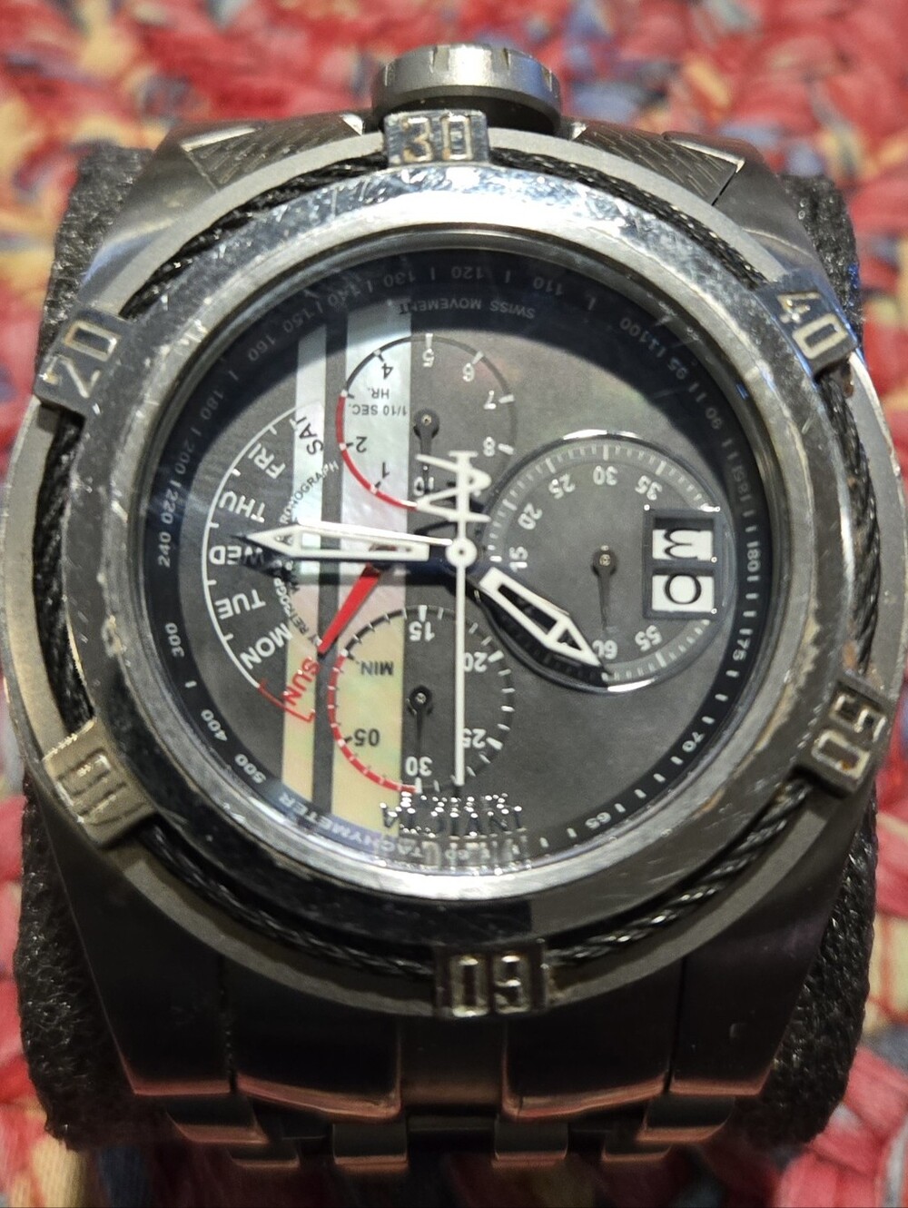 Invicta | Accessories | Invicta Black And Gray Mens Chronograph Watch ...